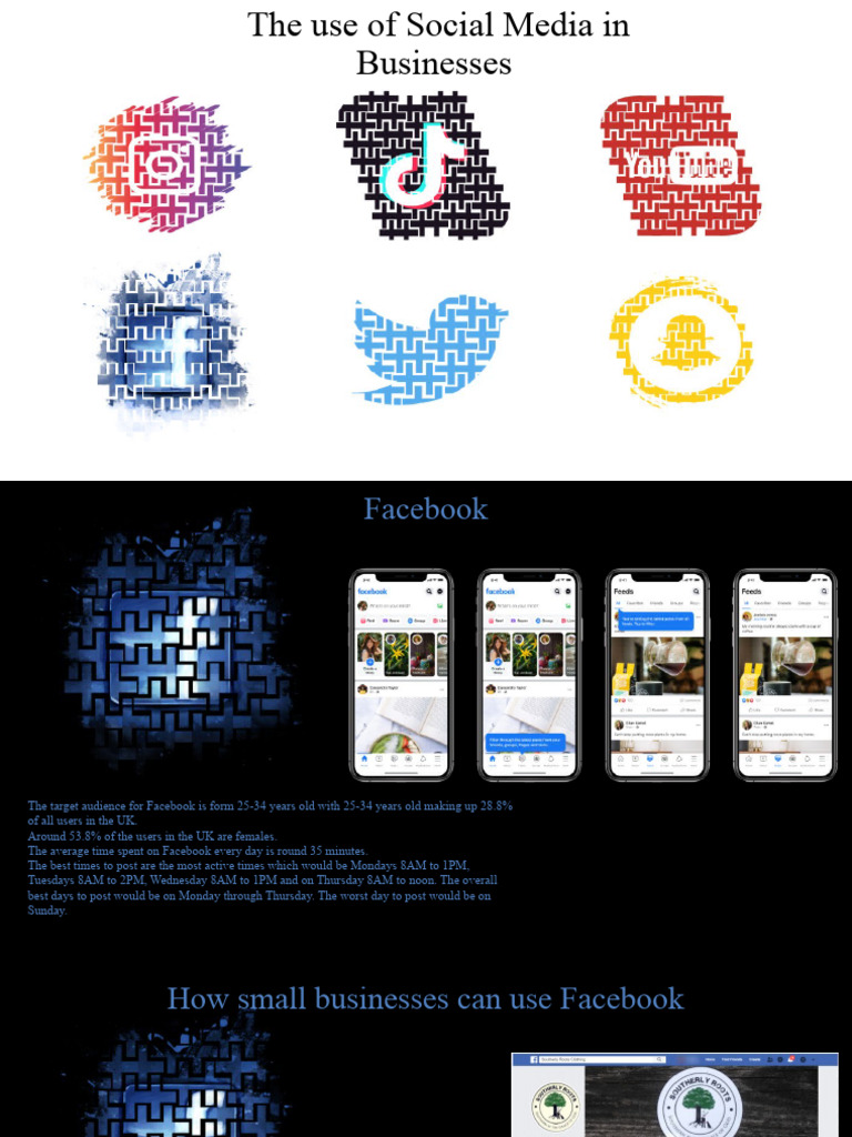 How Businesses Use Social Media | PDF | Snapchat | Facebook