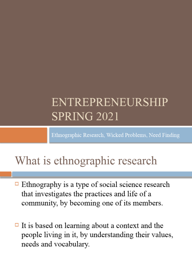 Ethnographic Research Winter2021 | PDF | Ethnography | Data