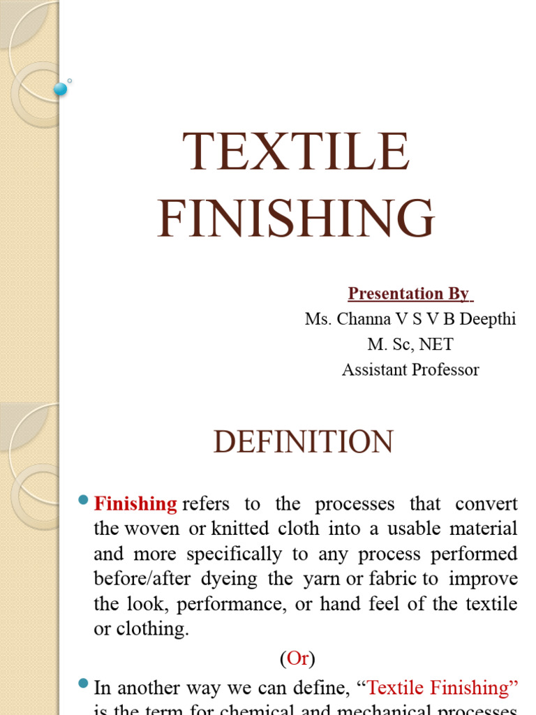 Finishing | PDF | Textiles | Materials