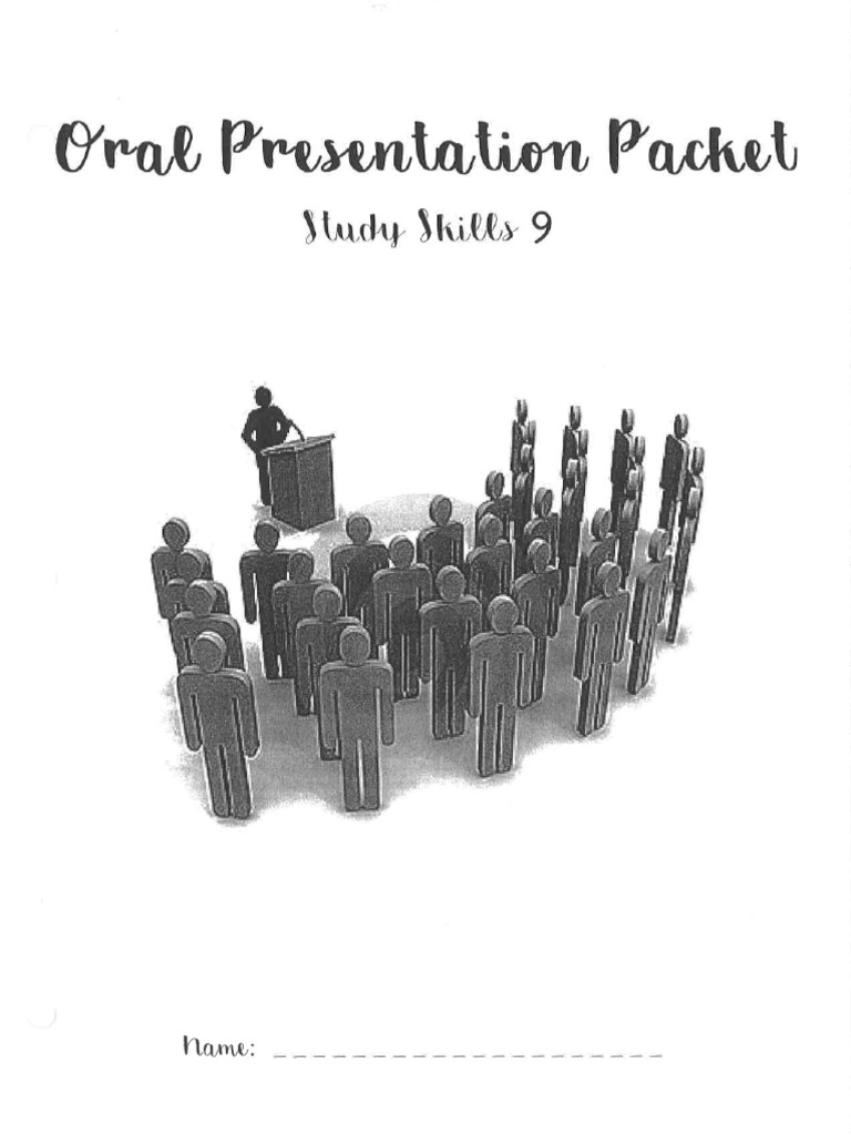 Oral Presentation Packet - Full Scan | PDF