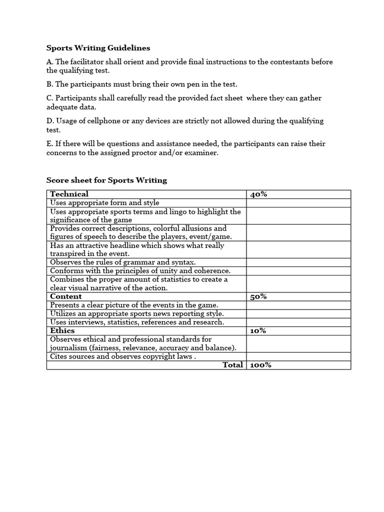 guidelines-and-score-sheet-for-sports-writing | PDF | Volleyball