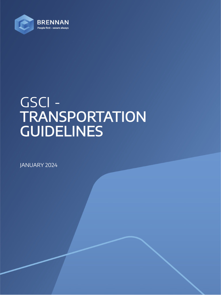 GSCI - Transport Policy - v3.0 | PDF | Safety | Transport