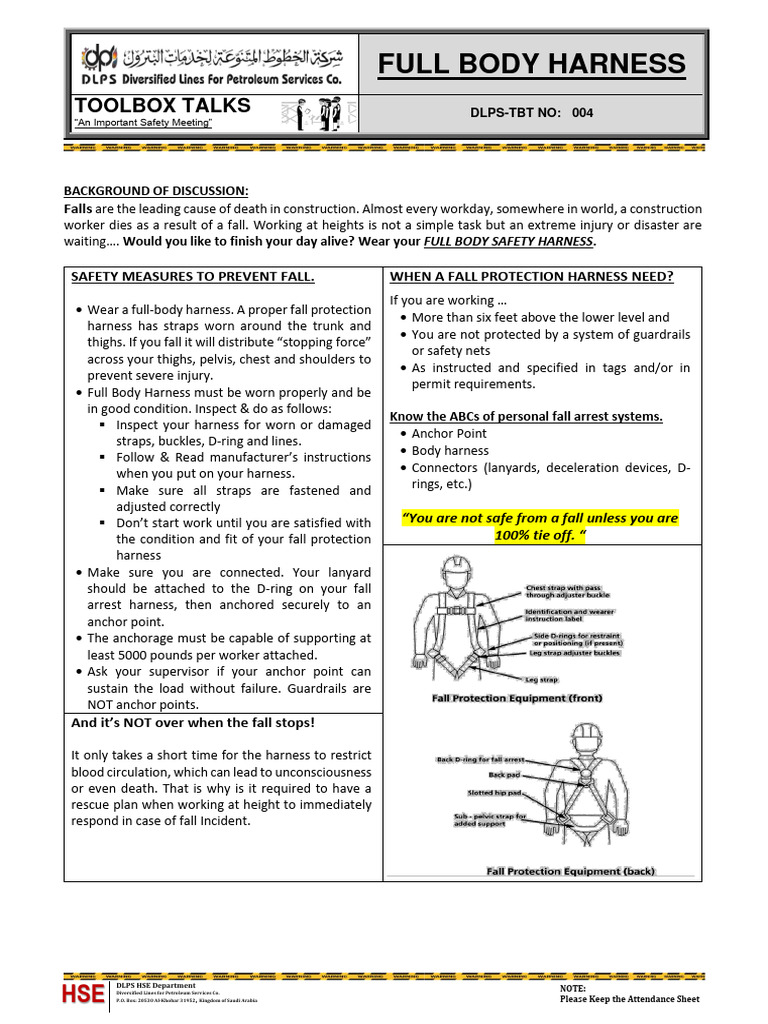 004. Full Body Harness | PDF | Occupational Safety And Health | Safety