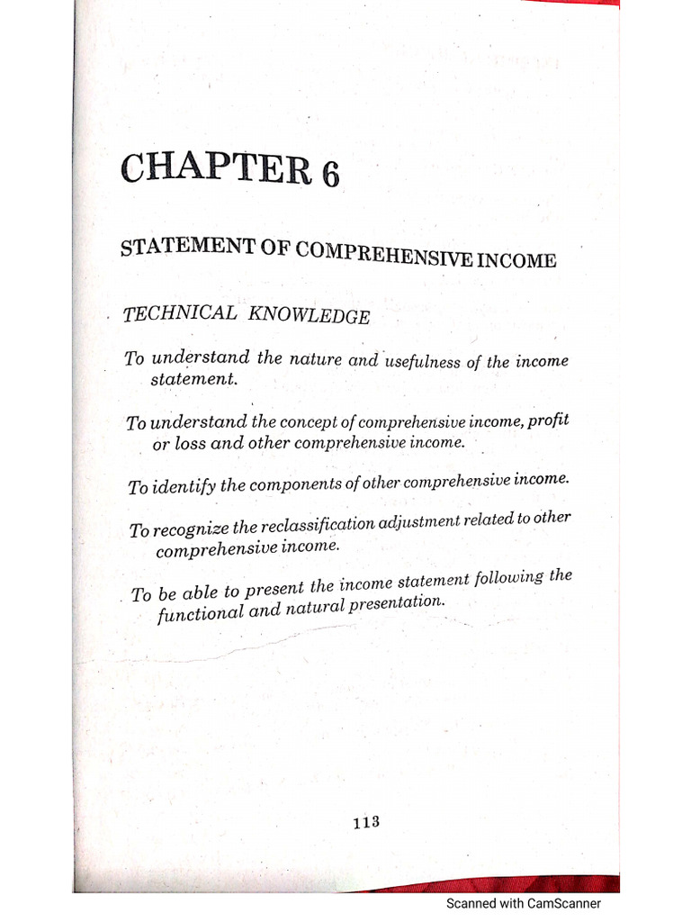 C6 Statement of Comprehensive Income | PDF