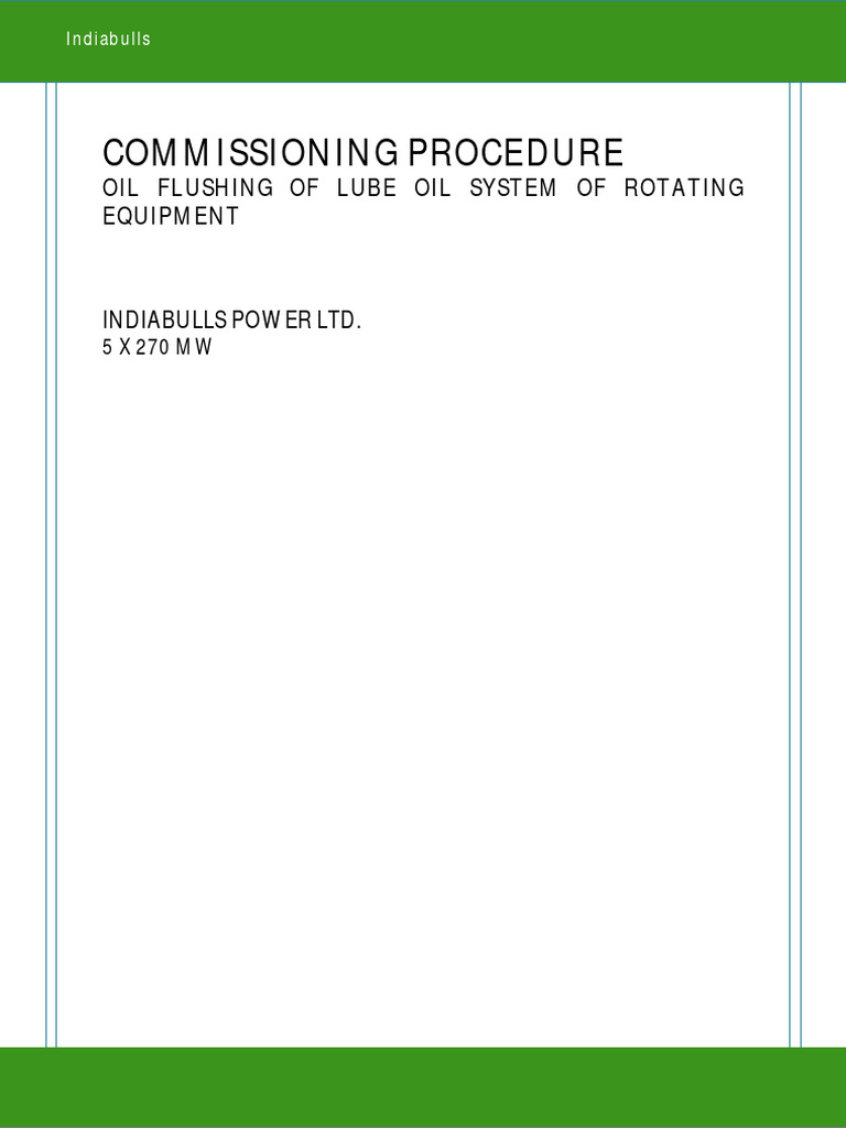 Oil Flushing Procedure for Lube Systems | PDF | Bearing (Mechanical ...