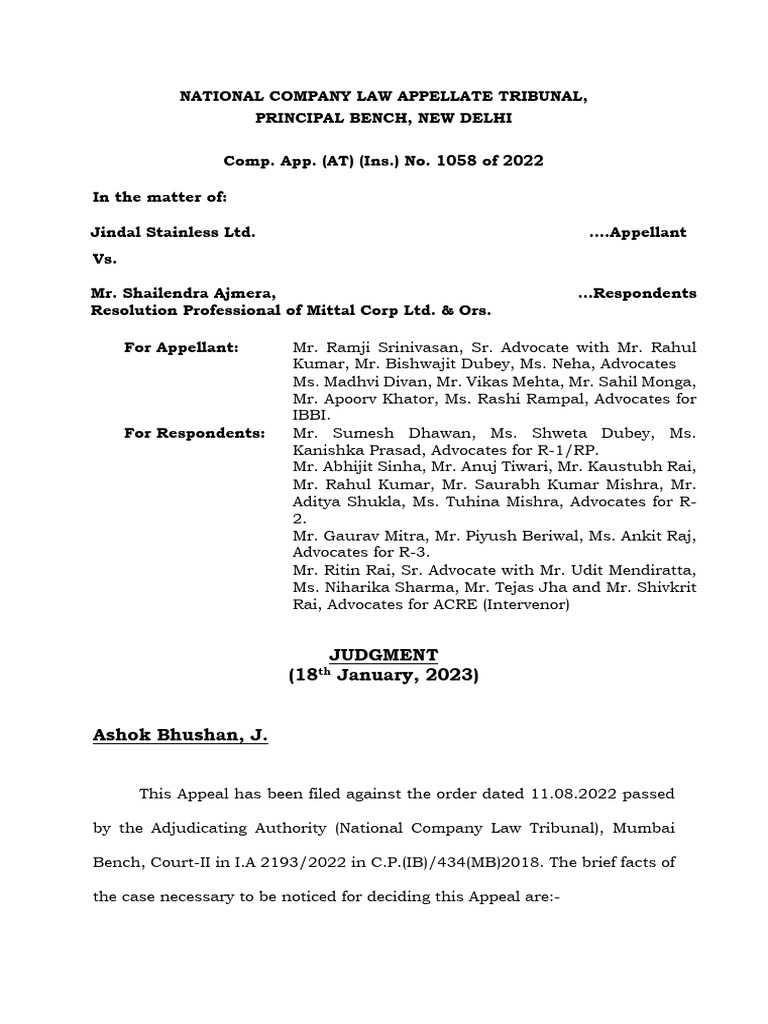 Jindal Stainless Ltd. V MR Shailendra Ajmera | PDF | Appeal