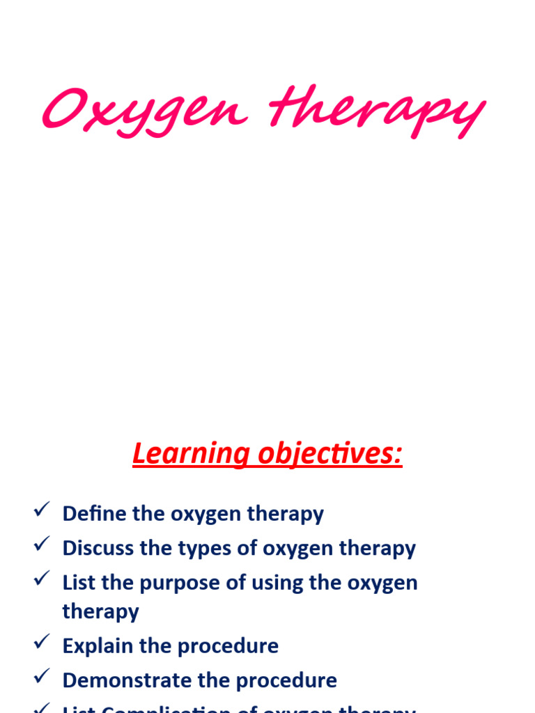 Oxygen Therapy | PDF | Chronic Obstructive Pulmonary Disease ...