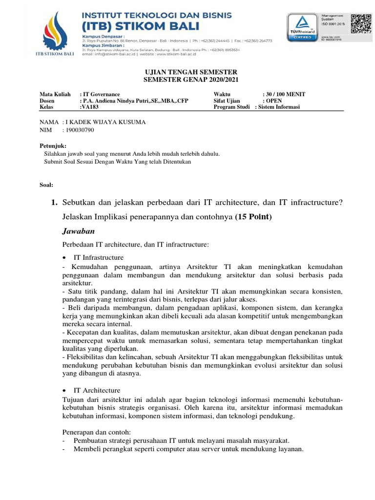 Uts Itg - 190030790 | PDF