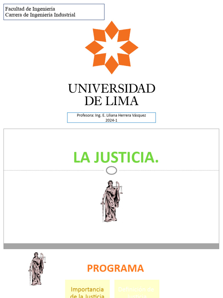 006 Semana 6 Teorías de La Justicia 2024-1 LHV V1 | PDF | Justicia | Crimen y violencia