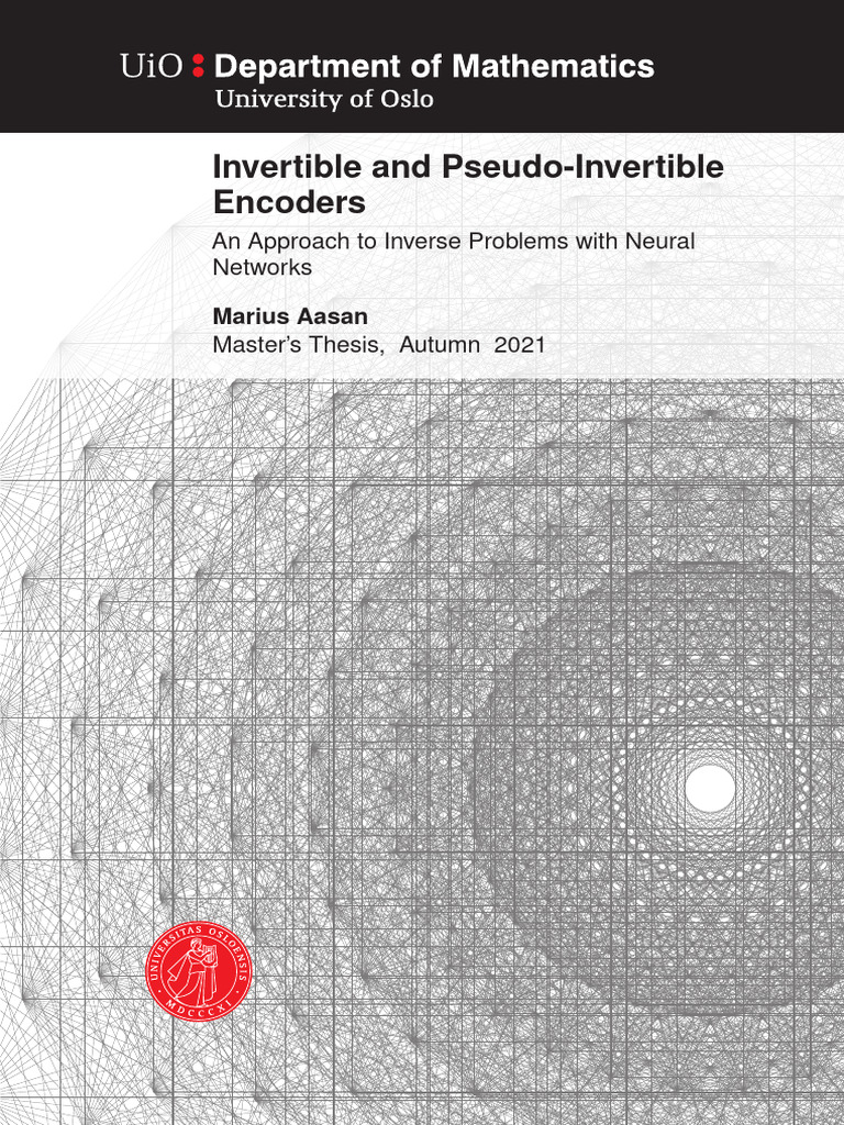 AASAN.2021 - Invertible and Pseudo-Invertible Encoders An Approach To ...