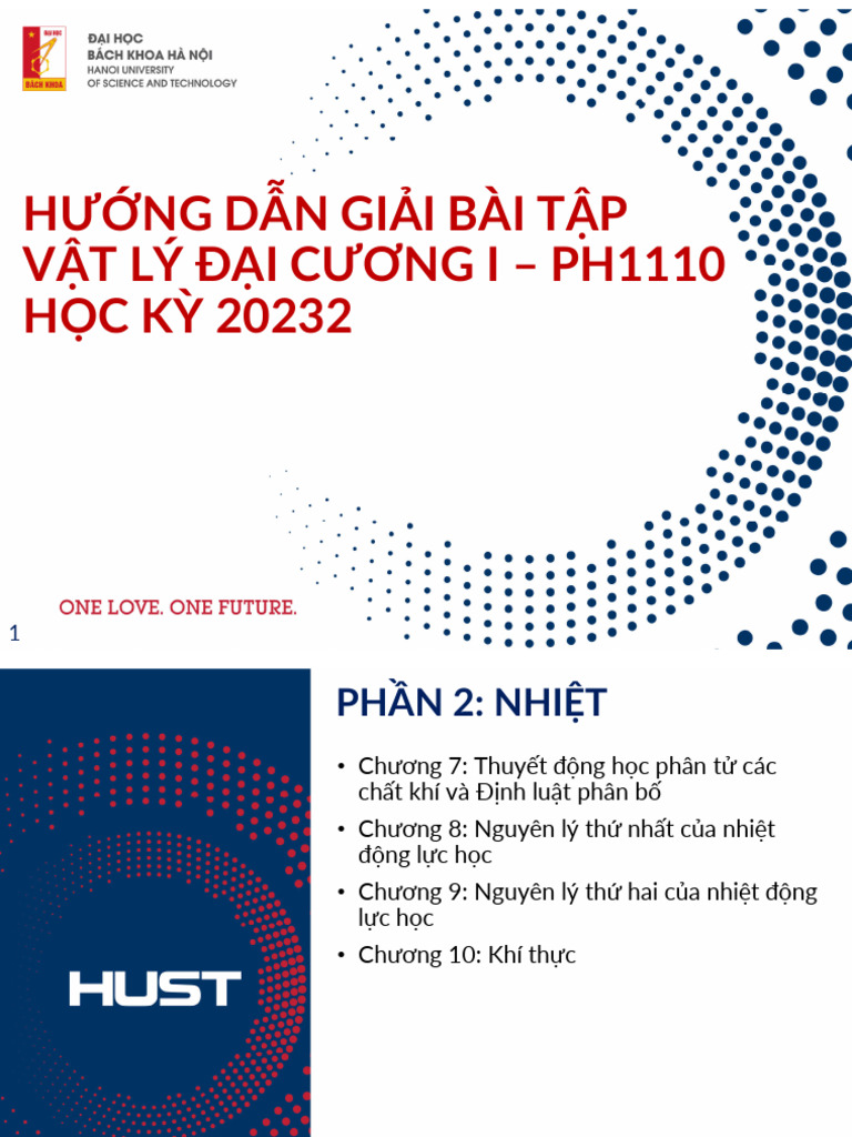 Huong Dan Chua Bai Tap VLDC1 - PH1110 - Phan 2 - Nhiet - SV | PDF