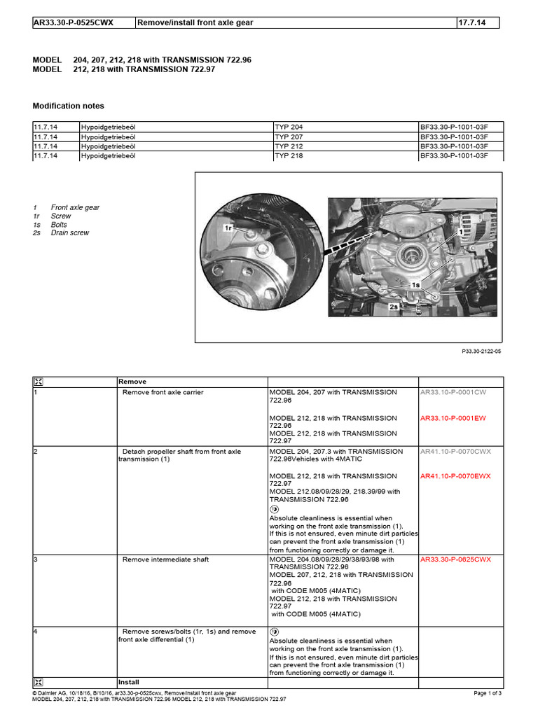 Front Axle Gear | PDF | Axle | Gear