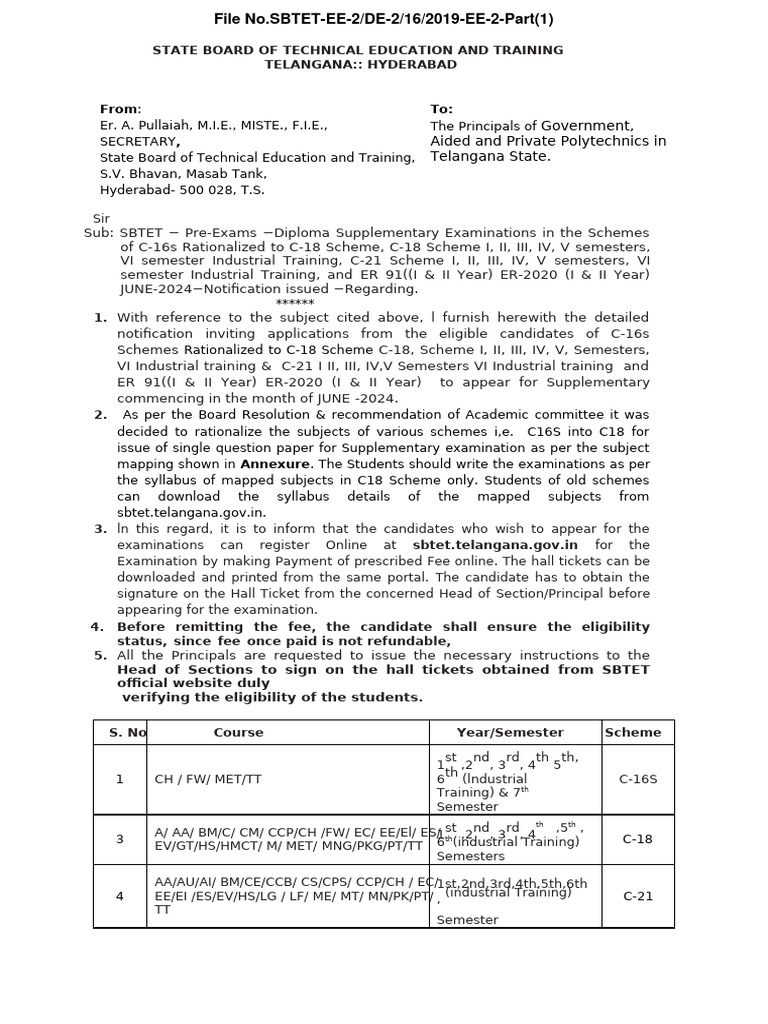 Diploma Exam Notification 2024 | PDF | Engineering | Metallurgy