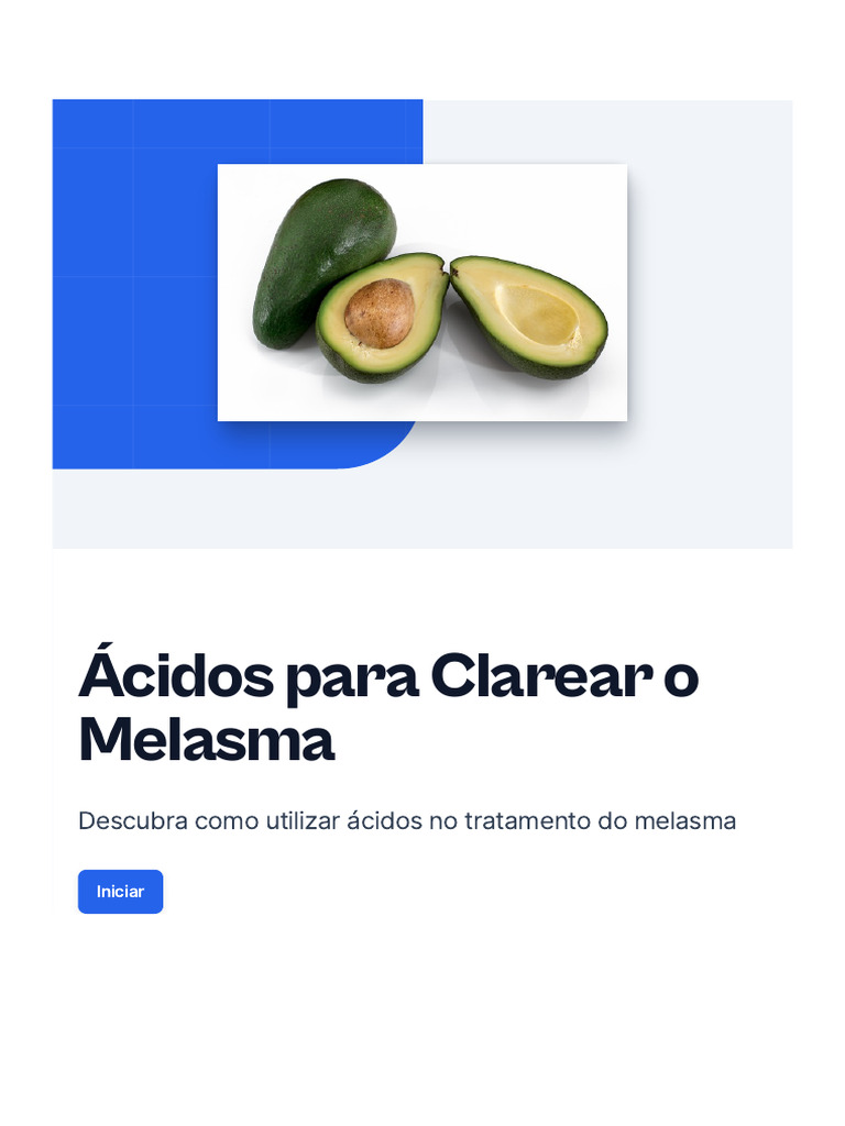 Acidos Para Clarear O Melasma Pdf Vitamina Pele