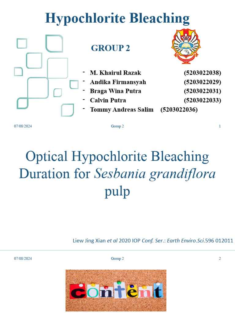 Tugas1 Kelompok2 30092023 | PDF | Pulp (Paper) | Bleach