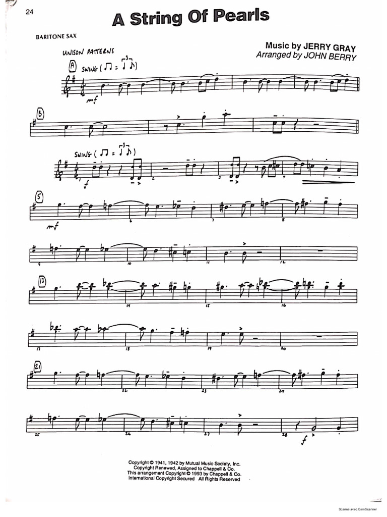 A string of pearls - Sax barython | PDF