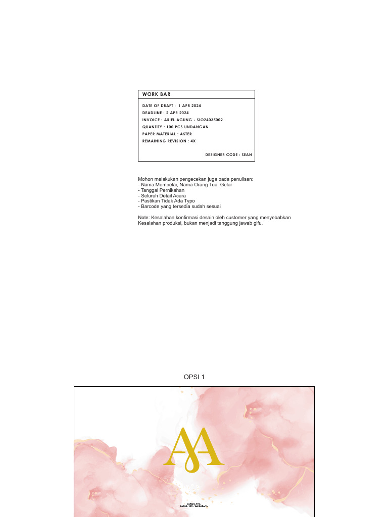 Undangan Ariel Agung R1 (SN) | PDF