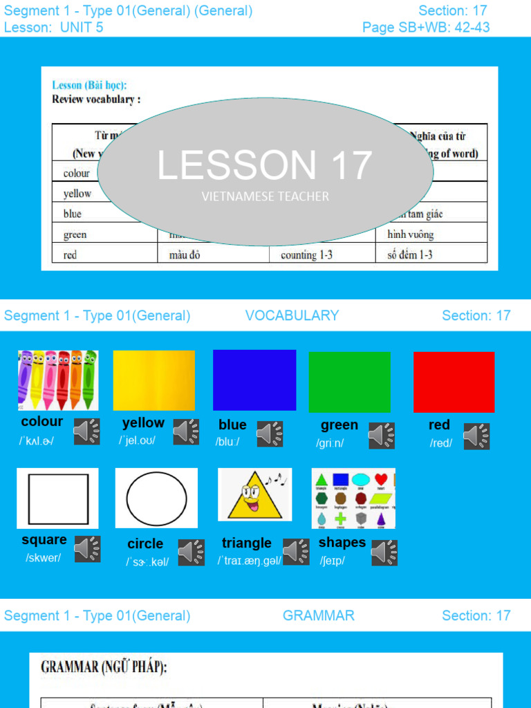 Lesson 17 Pre - Starters 1 Powerpoint | PDF