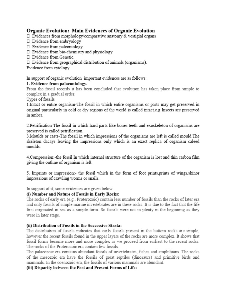 Evolution Evidence Explained | PDF | Cell (Biology) | Fossil