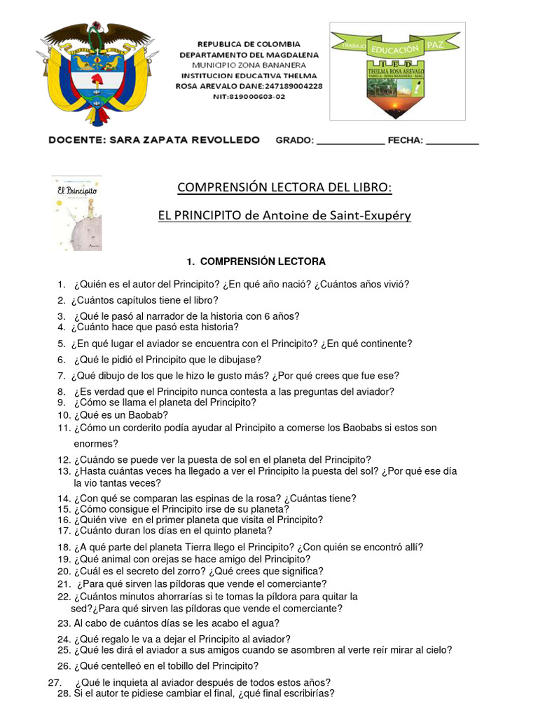 Taller El Principito | PDF | El Principito