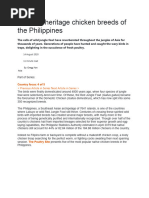 Different Types of Philippine Native Chicken | PDF | Chicken | Agriculture