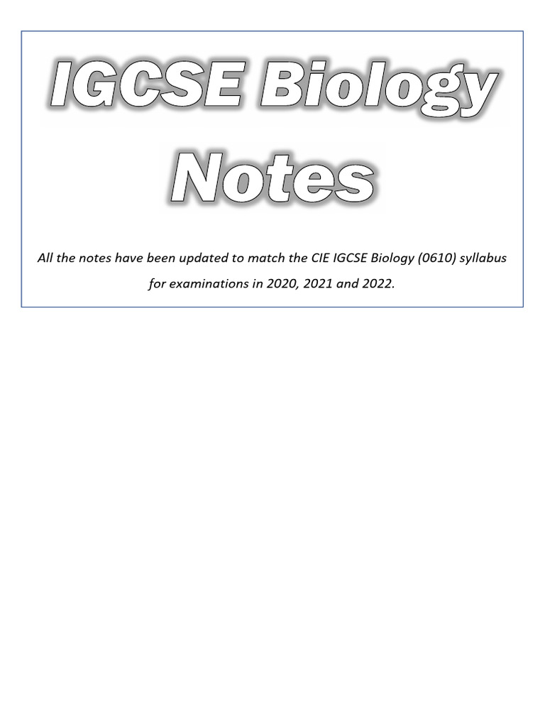 Biology Notes | Download Free PDF | Osmosis | Ploidy