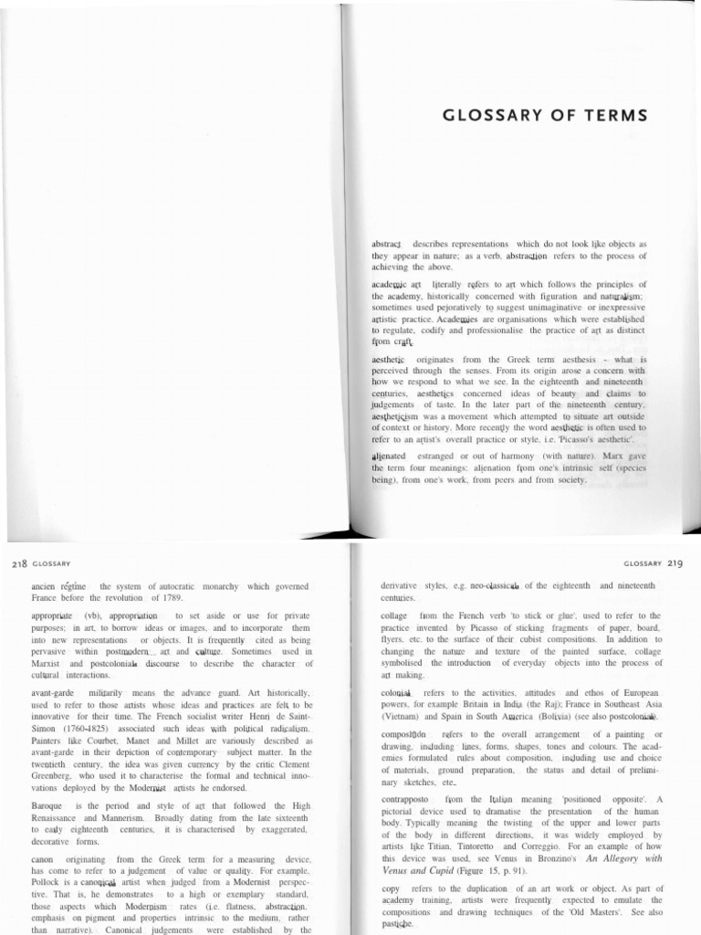 Pooke & Newall 2008 - Glossary | PDF | Modernism | Aesthetics