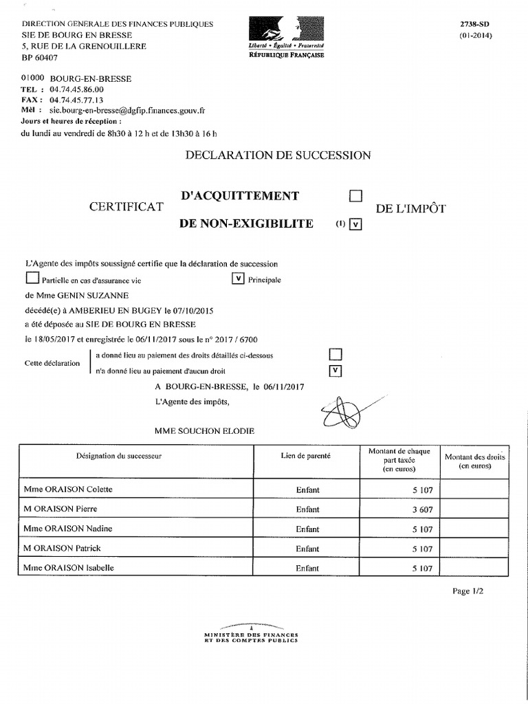 Certificat Fiscal | PDF