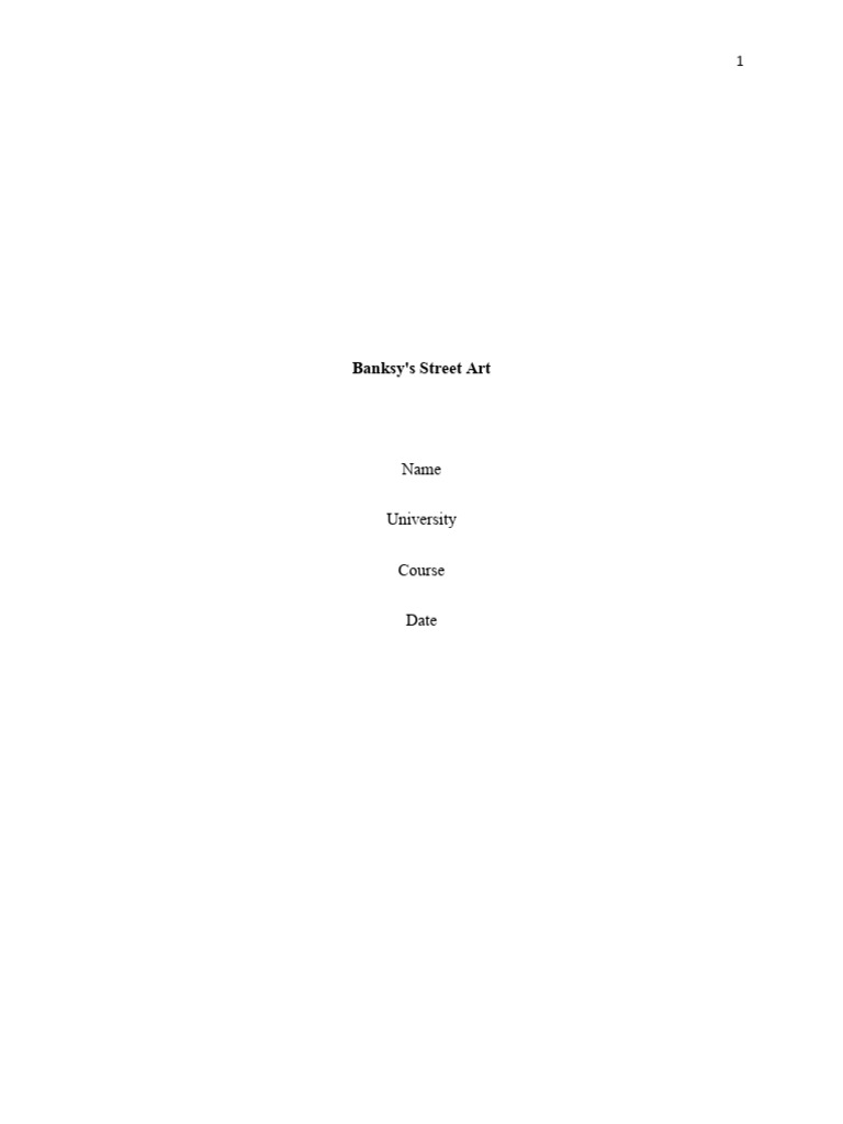 Banksy's Street Art - Edited | PDF | Street Art | Happiness