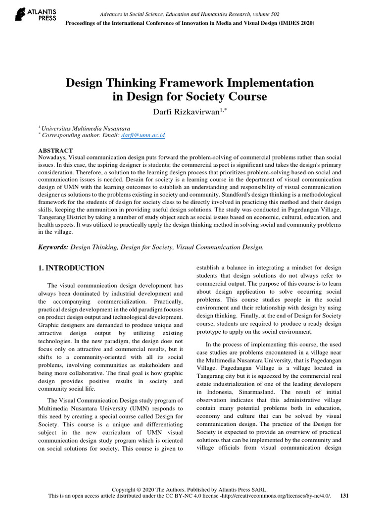 Design Thinking Framework Implementation In Design Pdf Design Thinking Focus Group