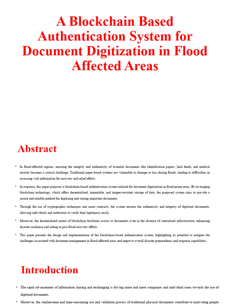 A Blockchain Based Authentication System For Document Digitization in Flood Affected Areas-3 ...