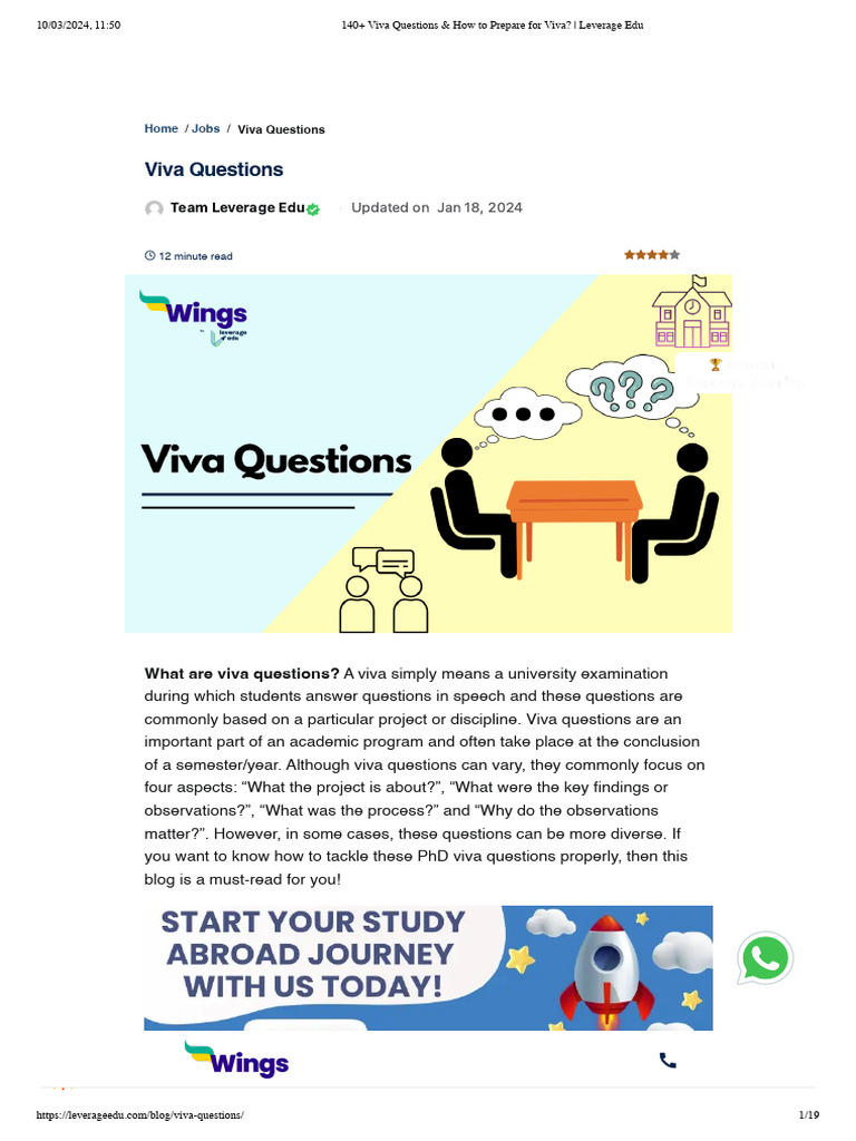 Viva Questions | PDF | Methodology | Thesis