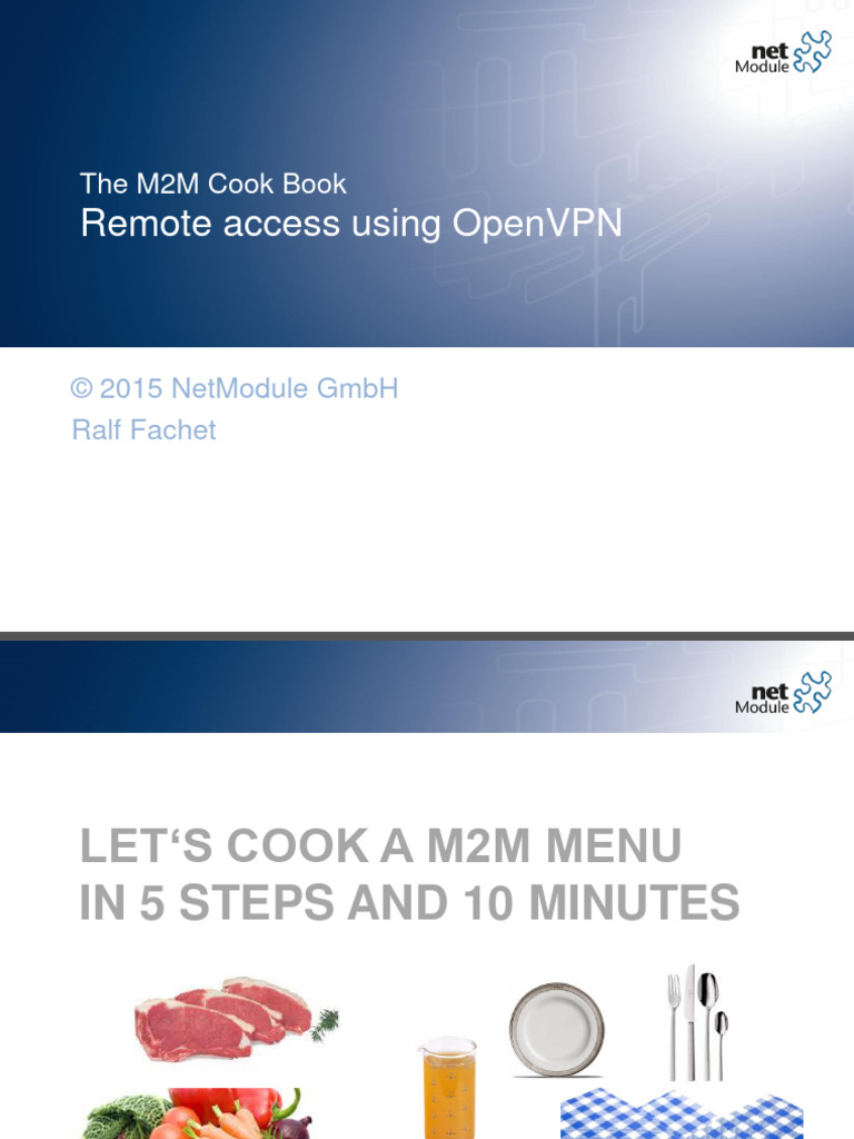 Openvpn Using The m2m Cook Book | PDF | Router (Computing) | Computer Network