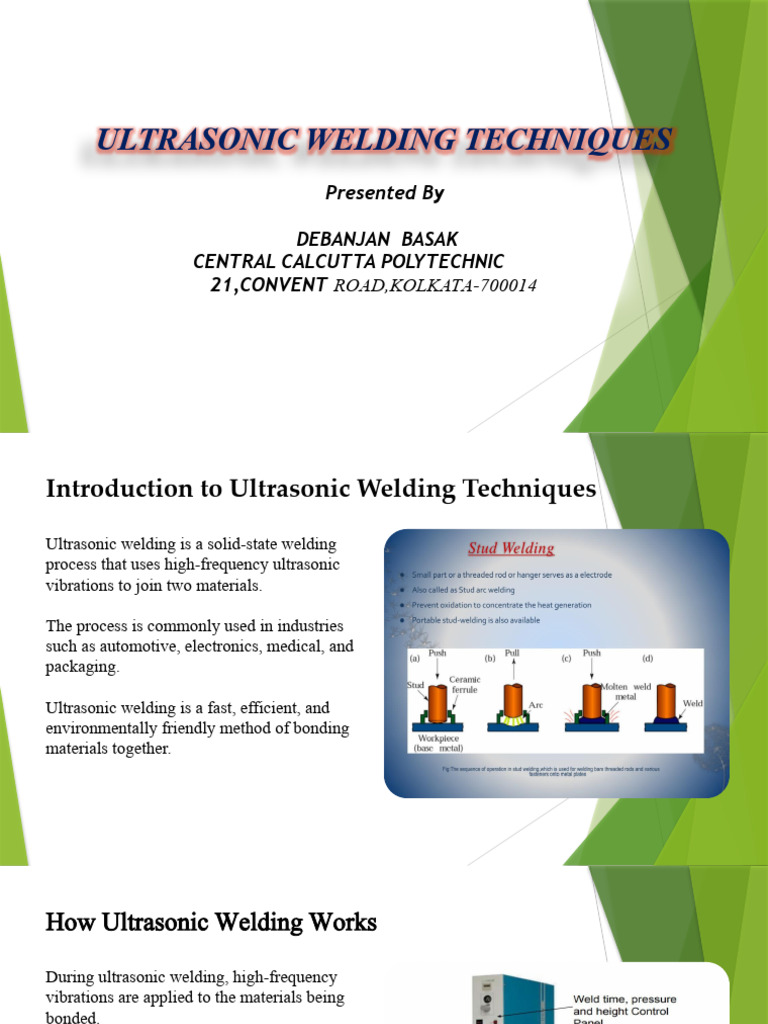 Ultrasonic Welding Techniques Overview | PDF | Welding | Construction