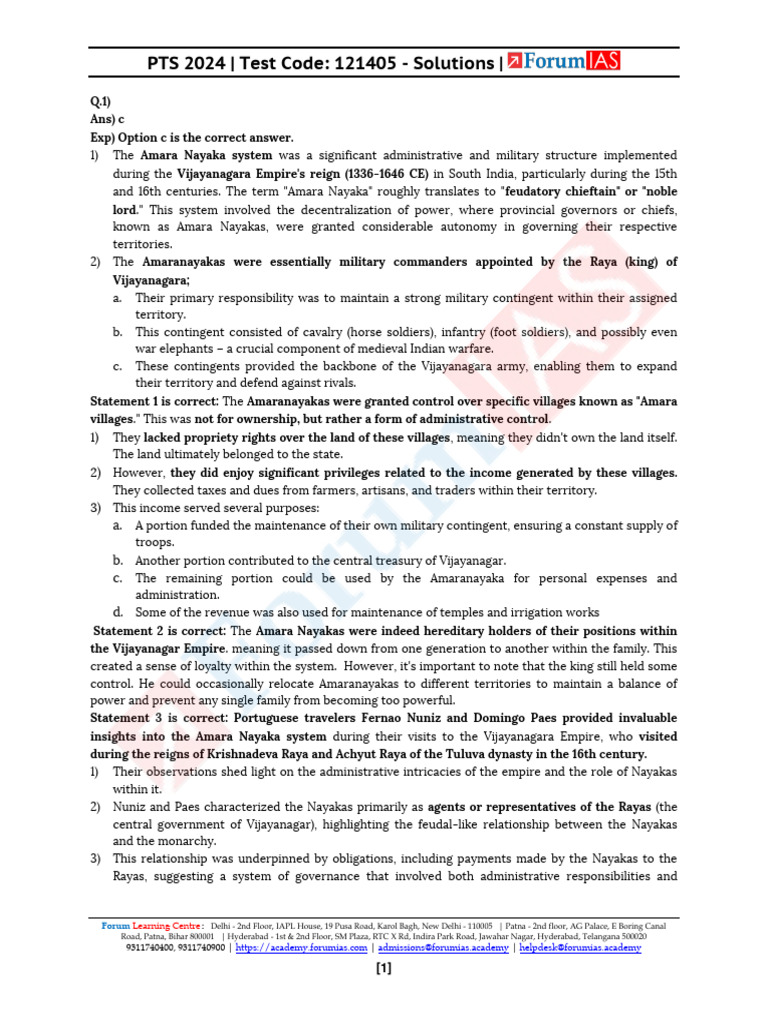 PTS 2024 GS Simulator Test 4 Solution Eng225354 | PDF | British Raj