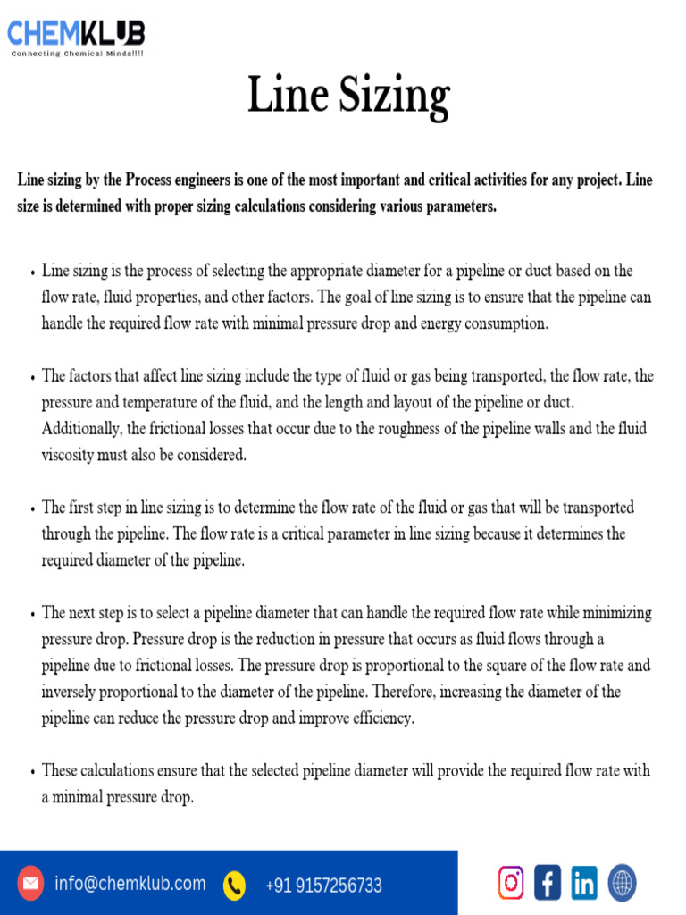 Line sizing | PDF | Flow Measurement | Pipe (Fluid Conveyance)