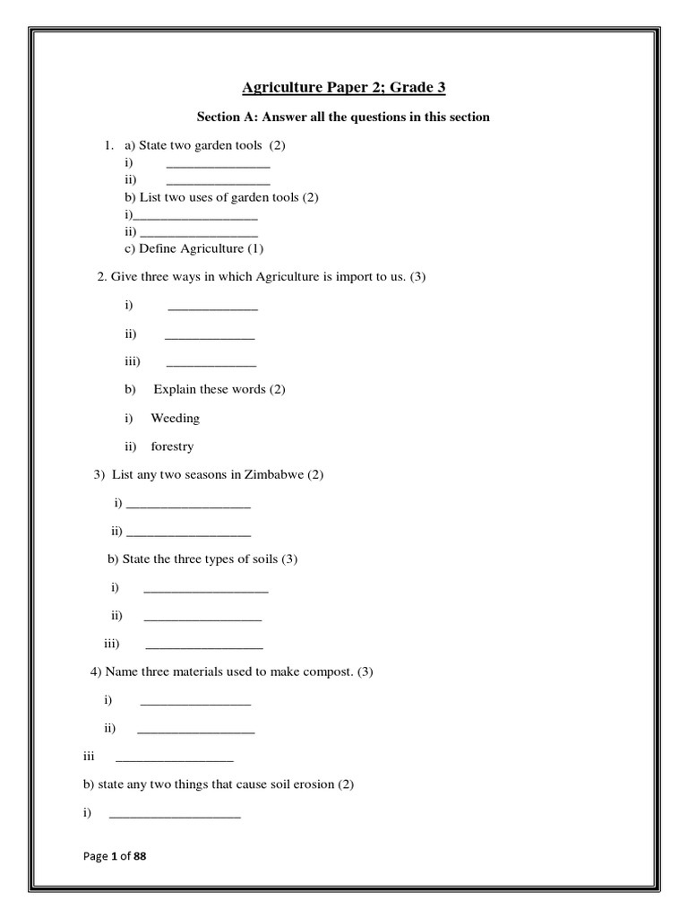GR 3 Past Exam Papers | PDF | Soil | Vegetables