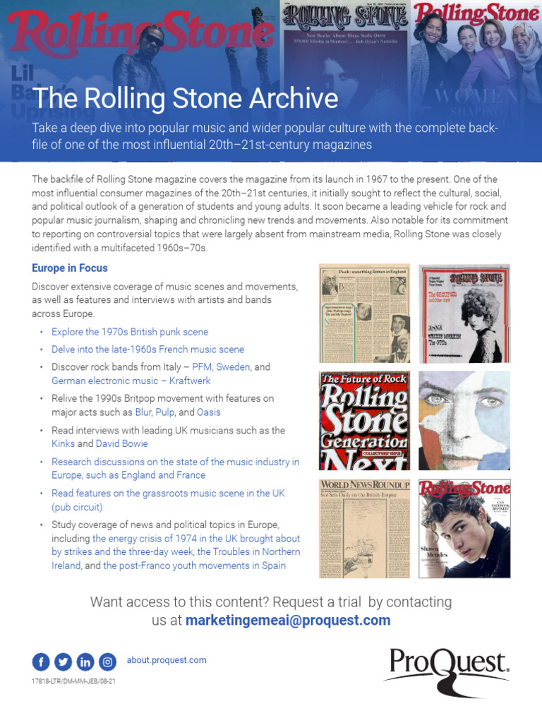 2760 Rolling Stone Archive 2022 | PDF | Rock Music | Rolling Stone