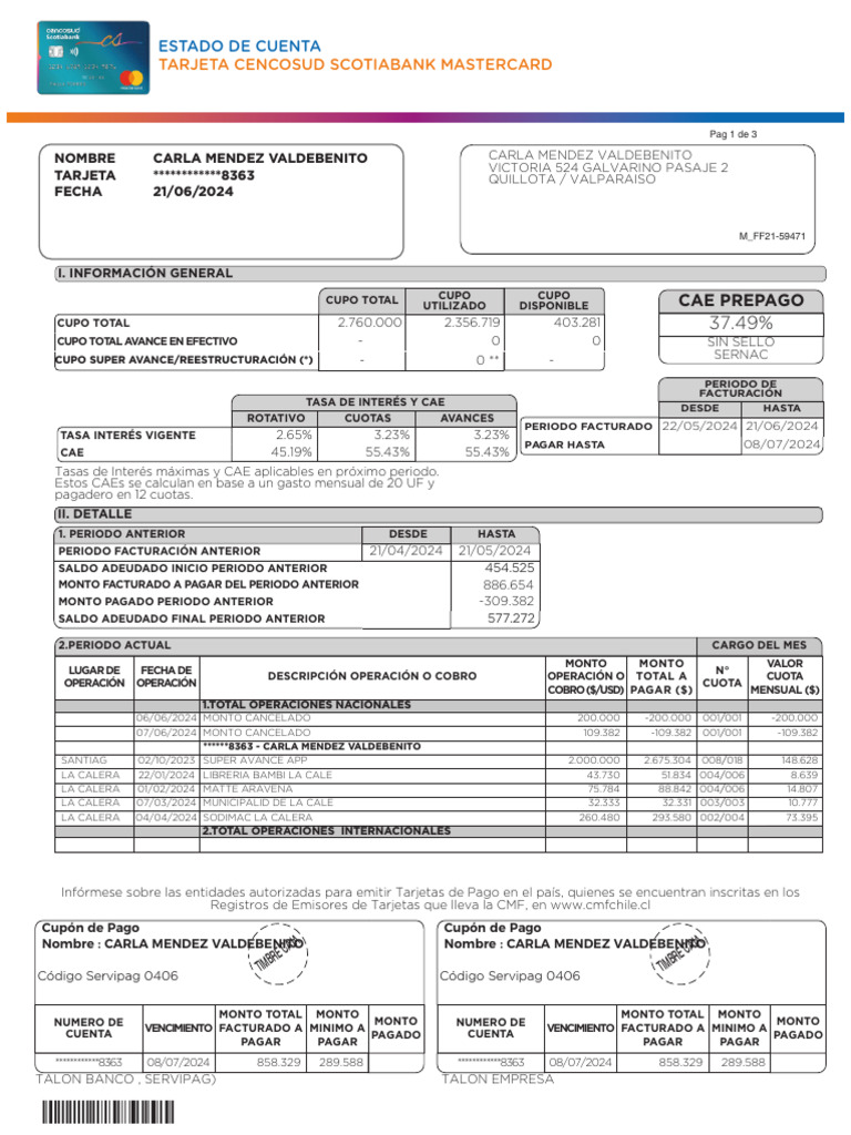 Eecc Junio 2024 PDF | PDF | Tarjeta de débito | Crédito