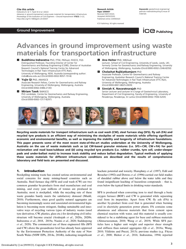 Ground Improvement Using Waste Materials For Transportation ...