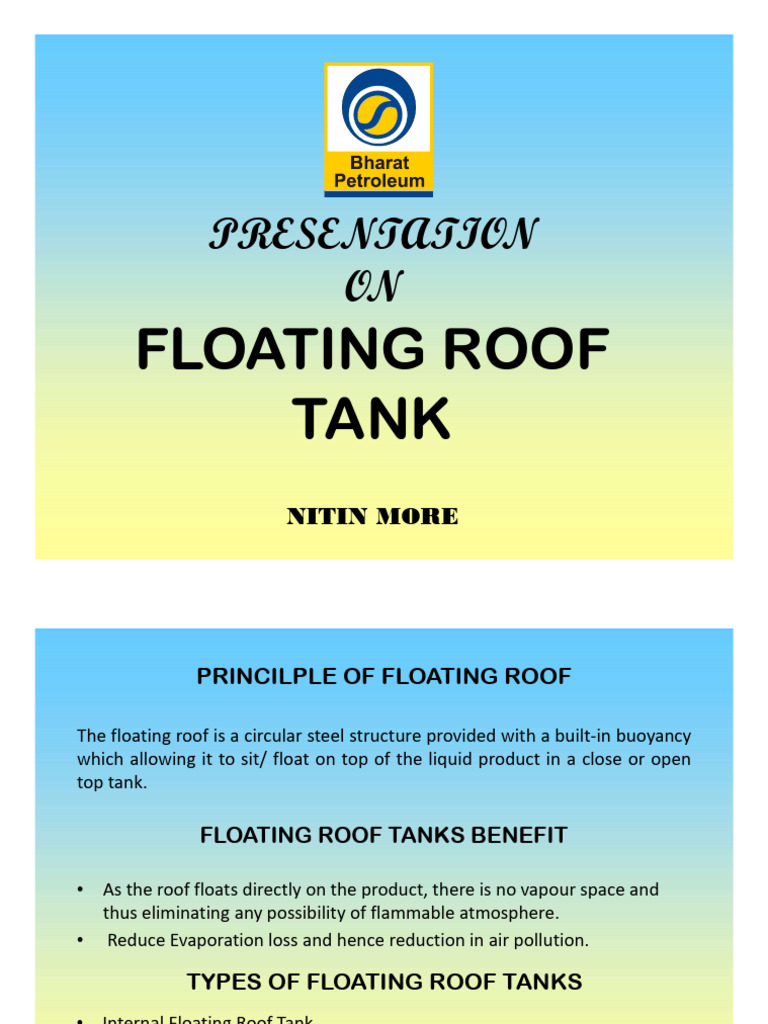 Floating Roof Tank | PDF | Vacuum | Rain