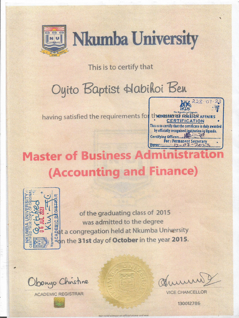 Oyitobapts Academic Documents | PDF