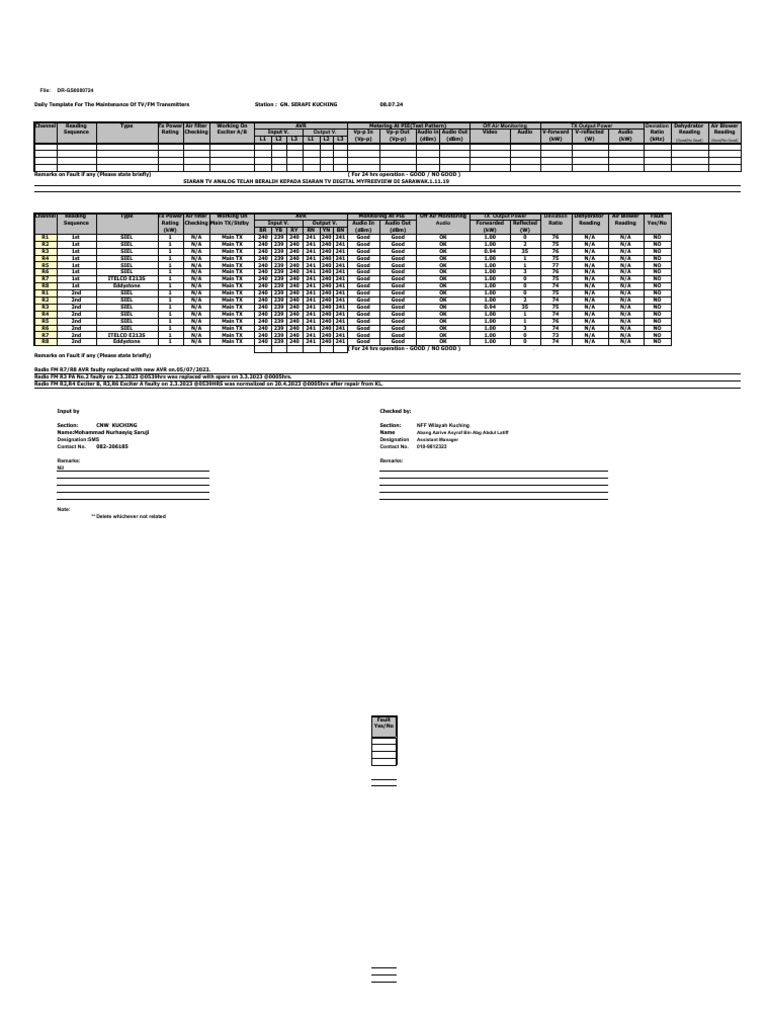 (Good/No Good) (Good/No Good) | PDF | Electrical Engineering | Sound ...