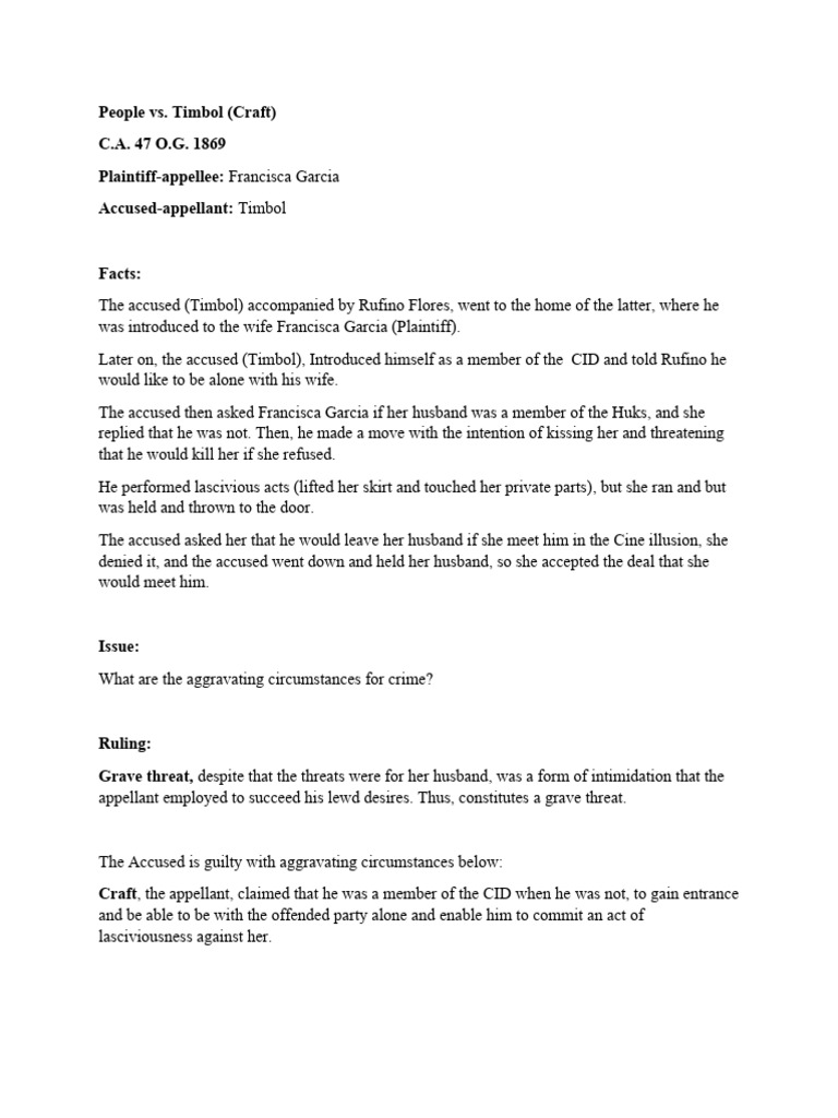 People vs. Timbol (Villanueva) | PDF