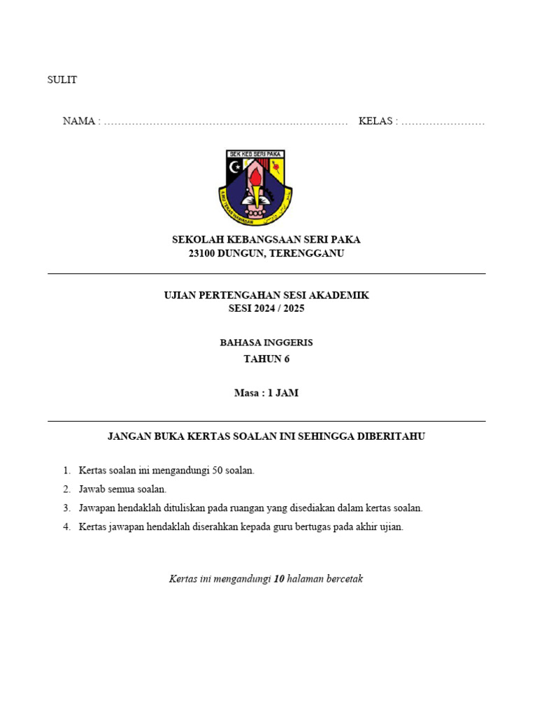 Cover Depan Upsa 2024 | PDF