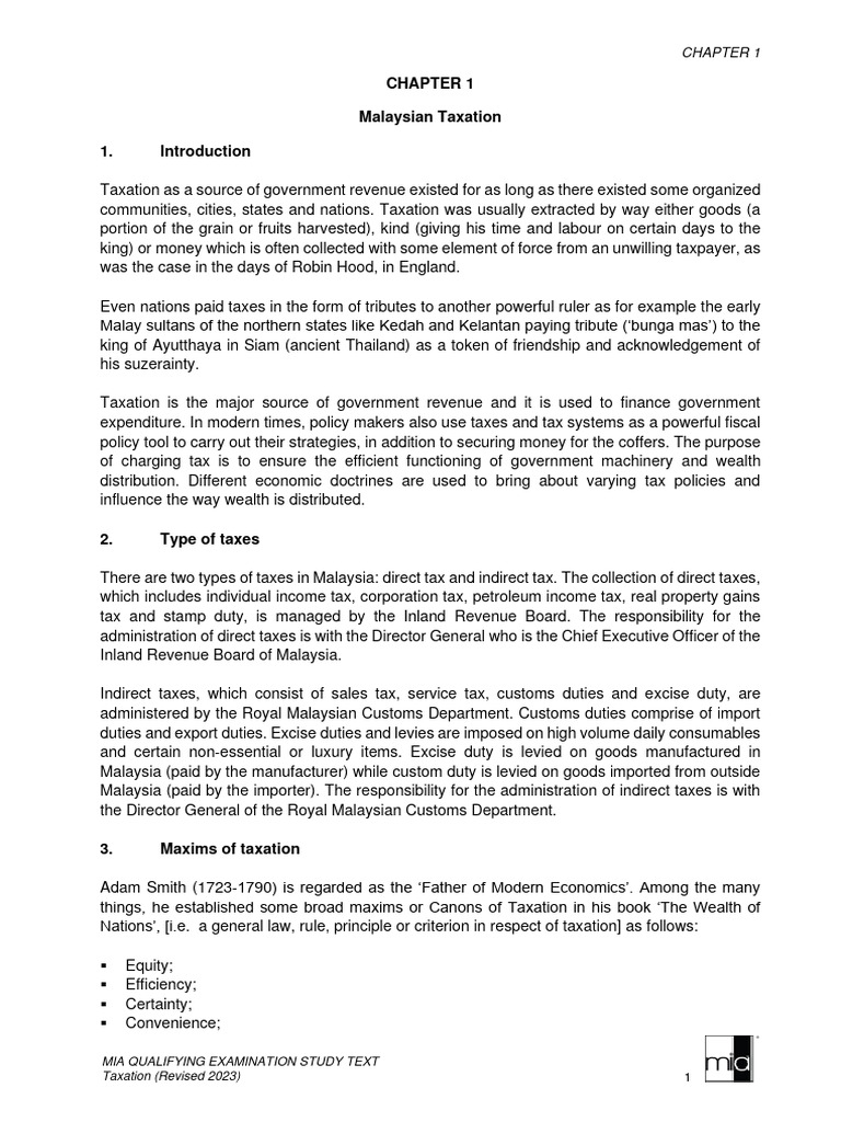 Chapter 1 General Introduction | PDF | Taxes | Direct Tax