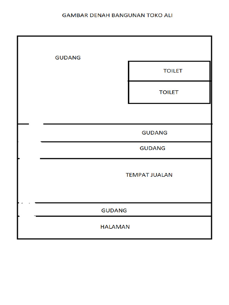 Gambar Denah Bangunan Toko Ali-1 | PDF
