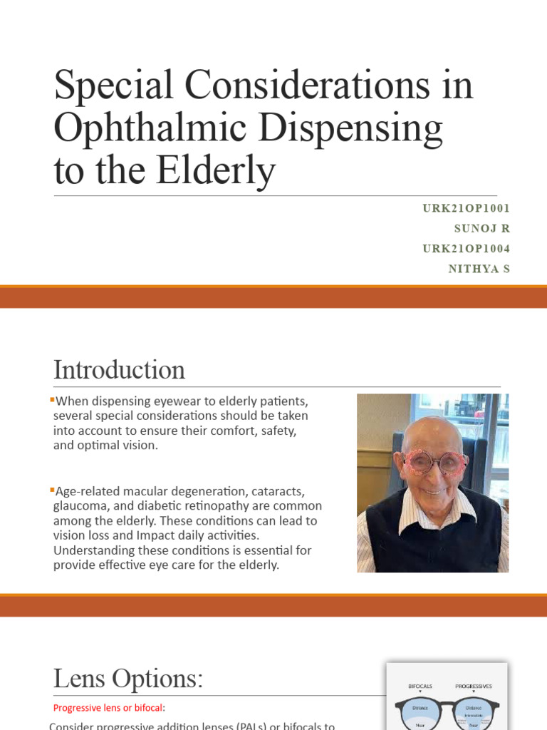 Special Considerations in Elderly Eye Care | PDF | Science & Mathematics
