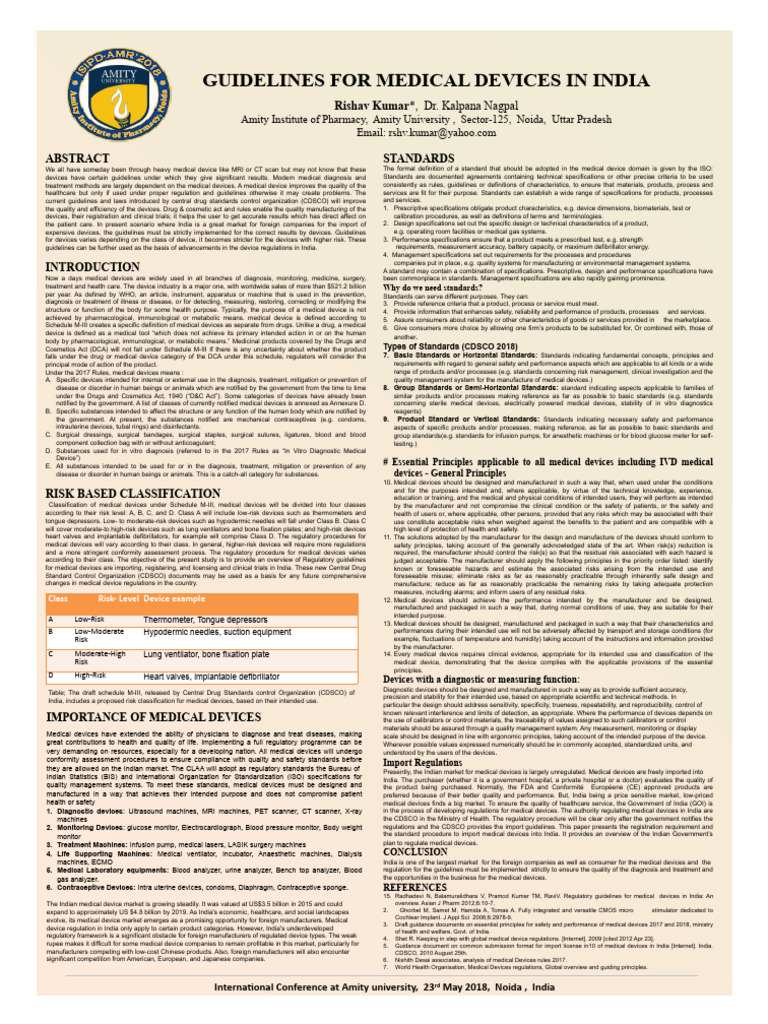 Guidelines For Medical Devices R Is Hav | PDF | Medical Device ...