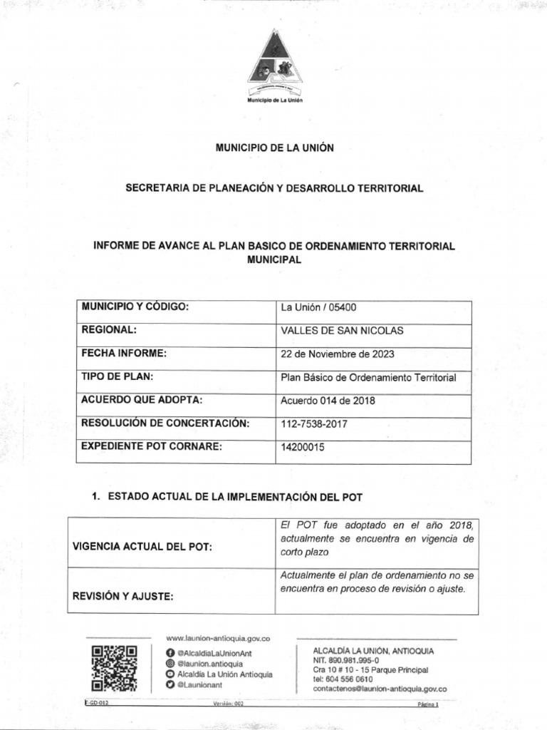 Seguimiento Del Pbot 2022 y 2023 1 | PDF